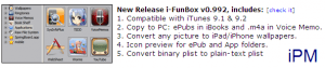 i-Funbox v0.992 อัปเดตความสามารถเพิ่มเพียบรองรับ iTunes 9.2