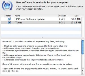 Apple ปล่อย iTunes 9.2.1 แก้ไขบัค