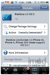 iRainbow LS Winterboard ธีม iPhone 4S, 4, 3GS iOS 5