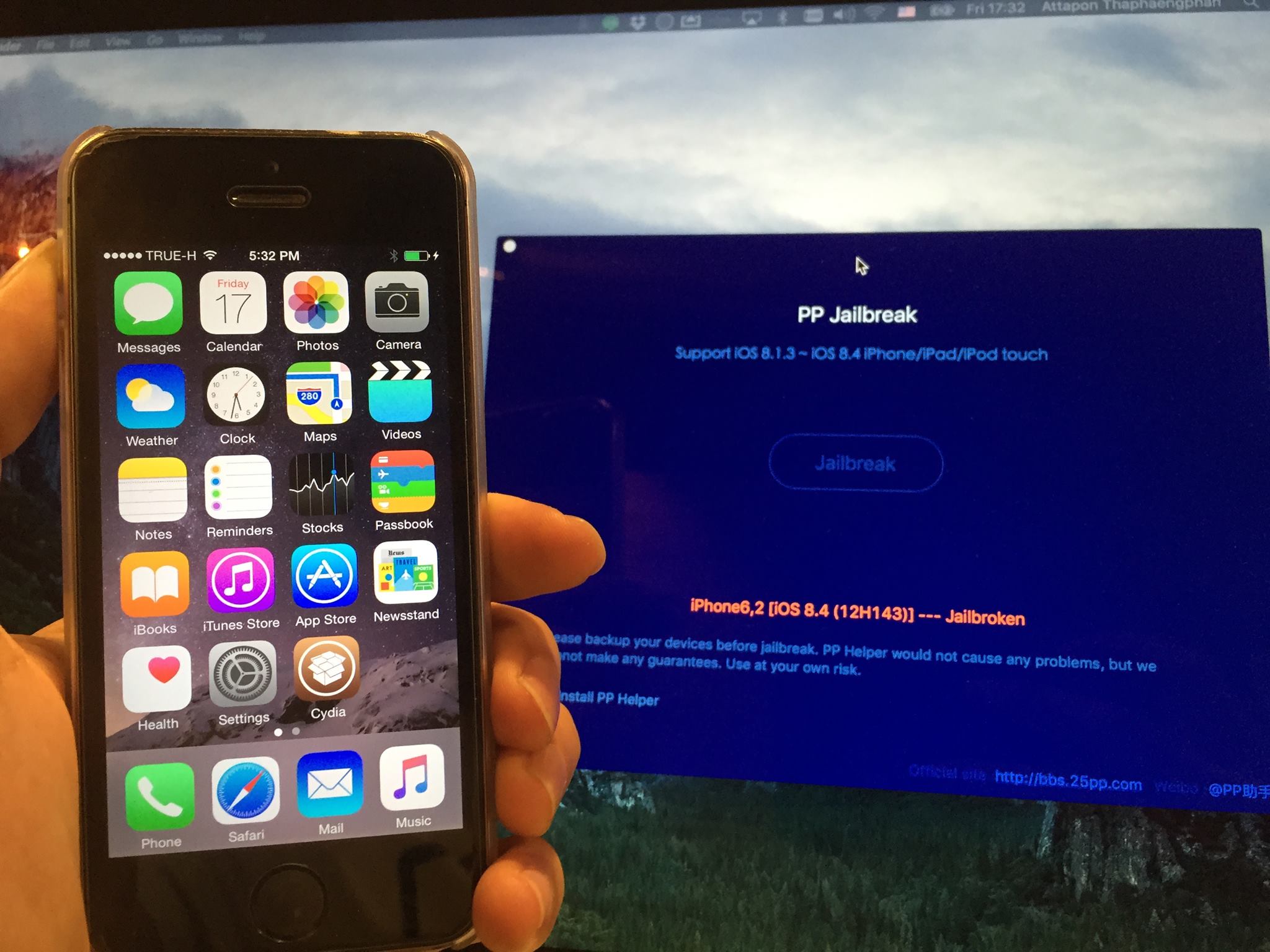 วิธีเจลเบรค iPhone, iPad, iPod touch iOS 8.1 - 8.4 ด้วย PPJailbreak บน ...