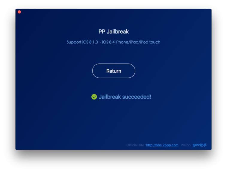 PP ปล่อย Jailbreak iOS 8.4 เวอร์ชั่น Mac แล้ว PP ปล่อย Jailbreak iOS 8.4 เวอร์ชั่น Mac แล้ว