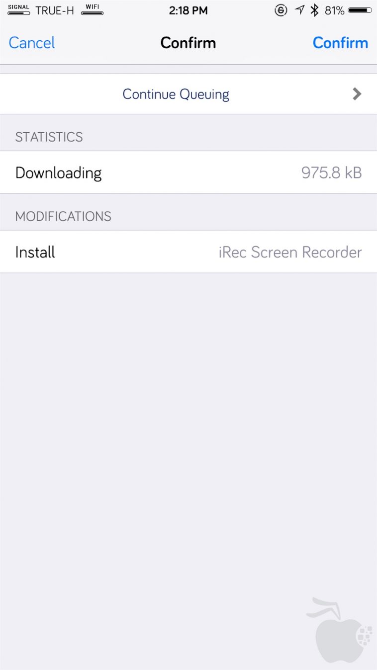 อัดวีดีโอหน้าจอด้วย iRec Screen Recorder สำหรับ iOS 7.x - 8.x