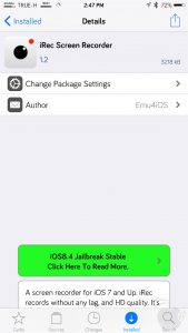อัดวีดีโอหน้าจอด้วย iRec Screen Recorder สำหรับ iOS 7.x - 8.x