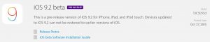 Apple ปล่อย iOS 9.2 beta 1ให้นักพัฒนาได้ทดสอบแล้ว