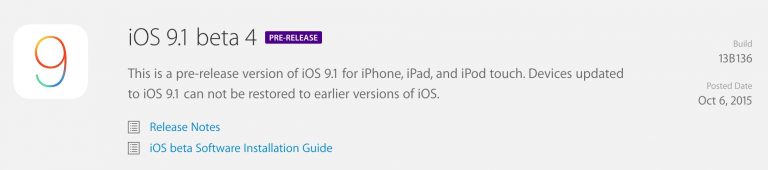Apple ปล่อย iOS 9.1 Public beta 1 ใ้ห้ผู้สนใจทดสอบฟรี