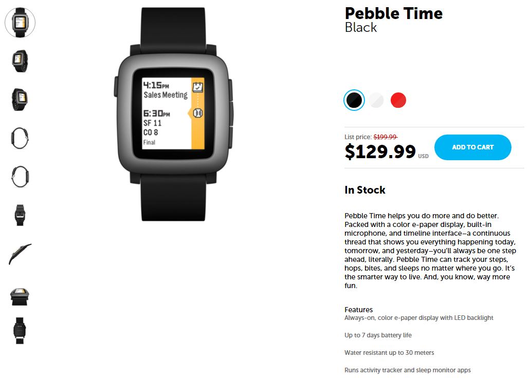 Pebble Time ลดราคาถูกกว่า Kickstarter - iPhonemod