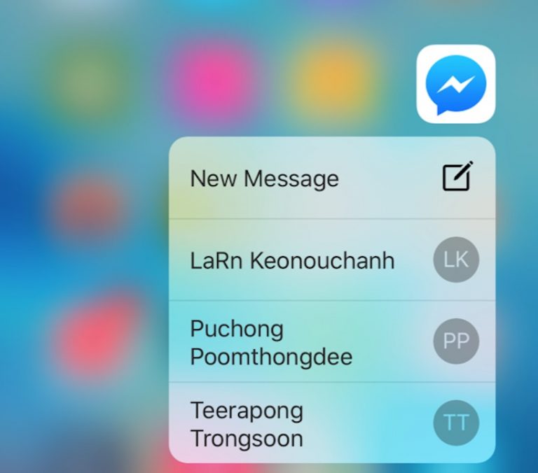 Facebook Messenger รองรับการตอบแชทที่ NC พร้อมใช้ 3D Touch