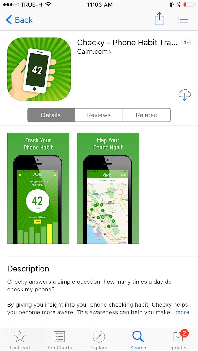 Checky แอปที่บอกได้ว่าวันนี้คุณเช็ค iPhone ไปแล้วกี่ครั้ง