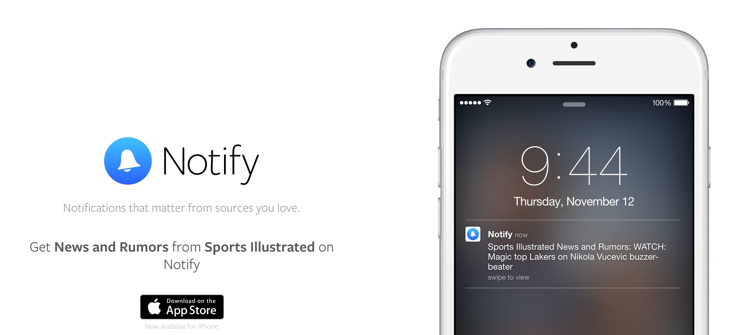แนะนำแอปใหม่ Notify by Facebook