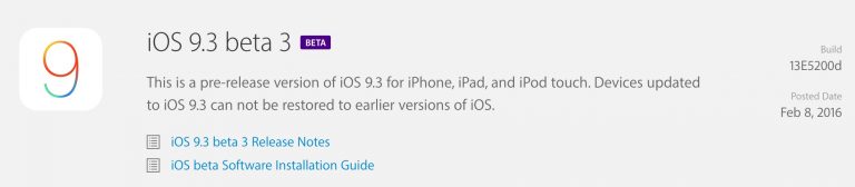 Apple ปล่อยอัปเดต iOS 9.3 beta 3 ให้นักพัฒนาแล้ว