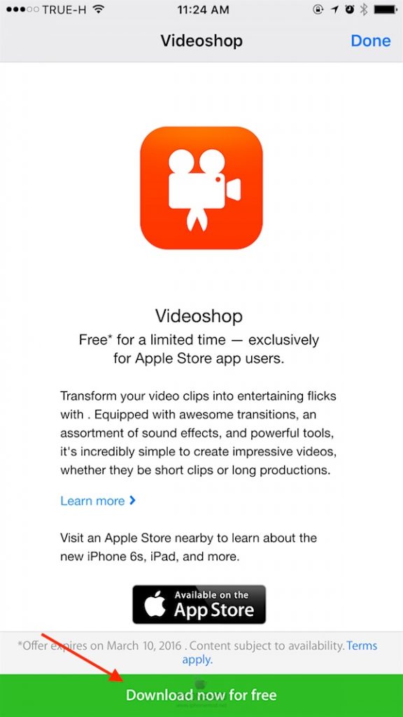 แจกฟรีแอป Videoshop สำหรับตัดต่อวีดีโอและภาพนิ่งมูลค่า $1.99