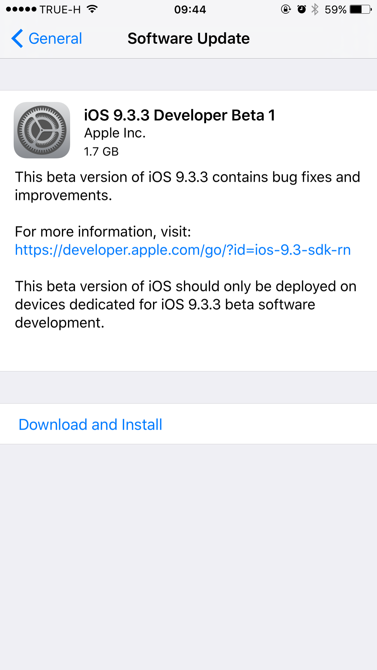 Apple ปล่อย iOS 9.3.3 beta 1ให้นักพัฒนาทดสอบแล้ว