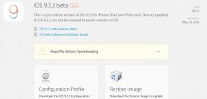 Apple ปล่อย iOS 9.3.3 beta 1ให้นักพัฒนาทดสอบแล้ว