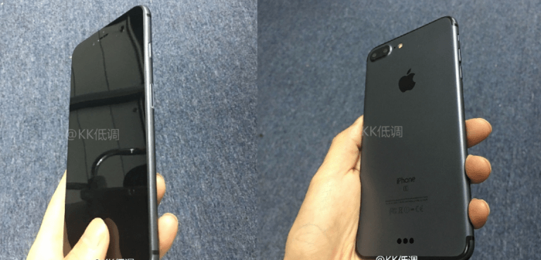 ภาพหลุด ตัวแบบ Mockup iPhone 7 Plus สี Space Black
