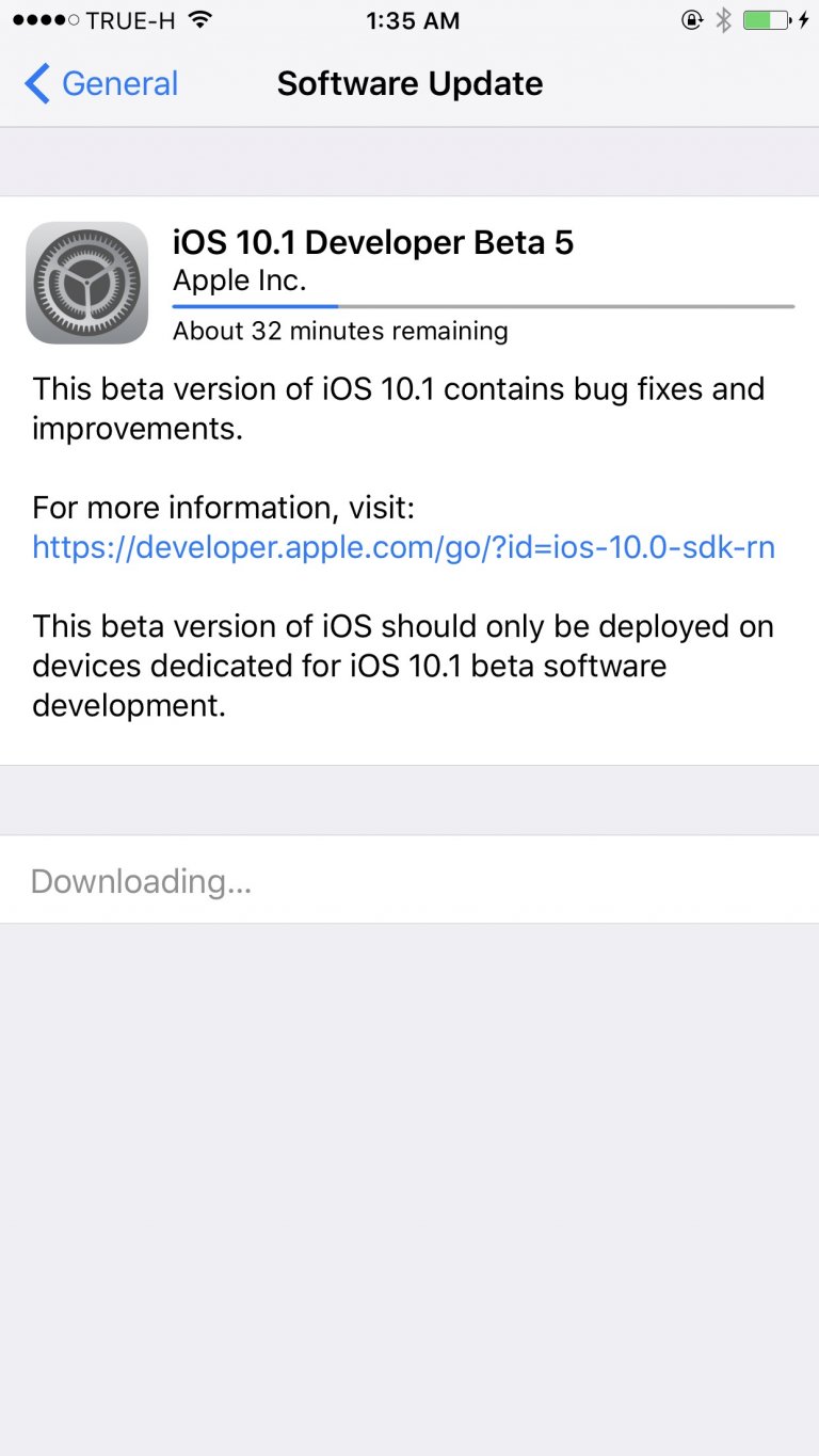 Apple ปล่อย iOS 10.1 Developer Beta 5 ให้นักพัฒนาได้ทดสอบแล้ว