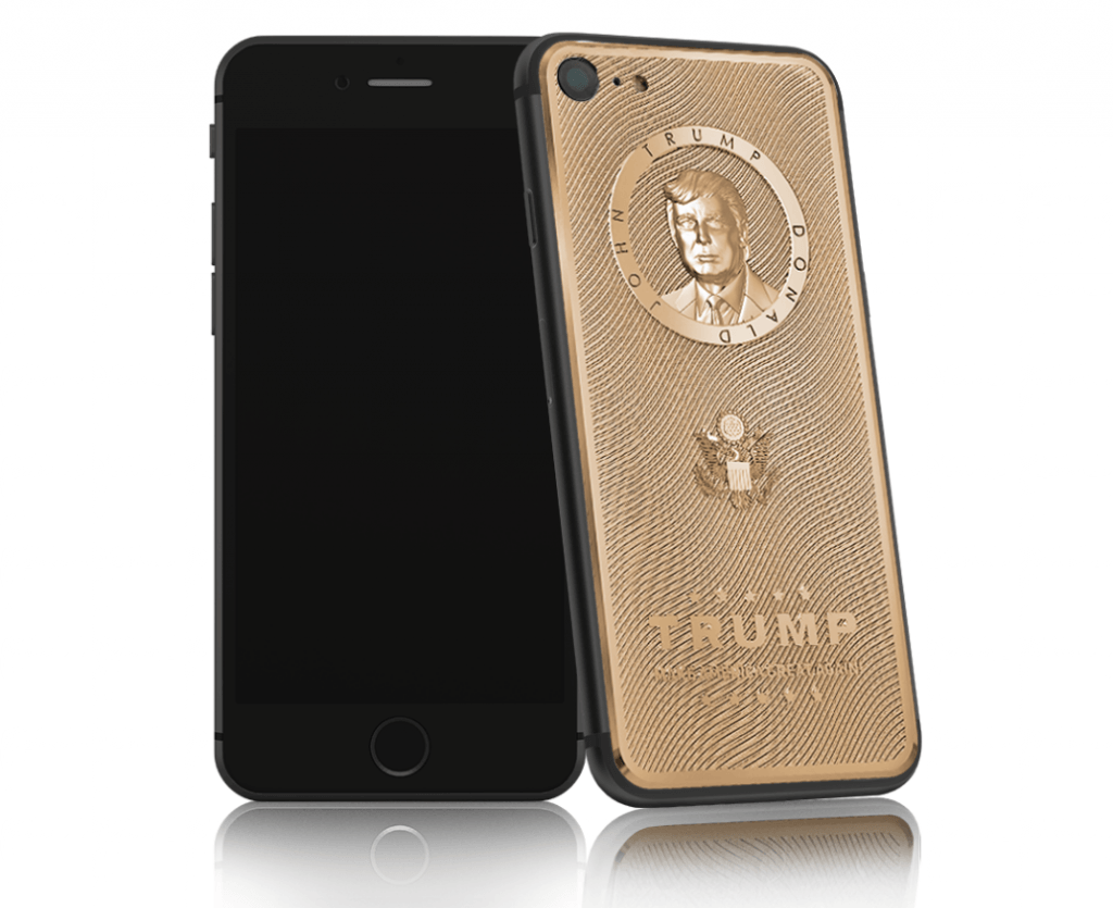 ฝาหลัง iPhone 7 ทองคำ สัญลักษณ์ Donald Trump ราคา 3,000 ดอลล่าร์