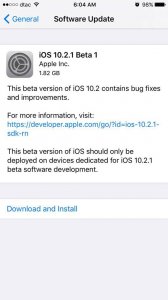 Apple ปล่อย iOS 10.2.1 Developer Beta 1 ให้นักพัฒนาได้อัปเดต