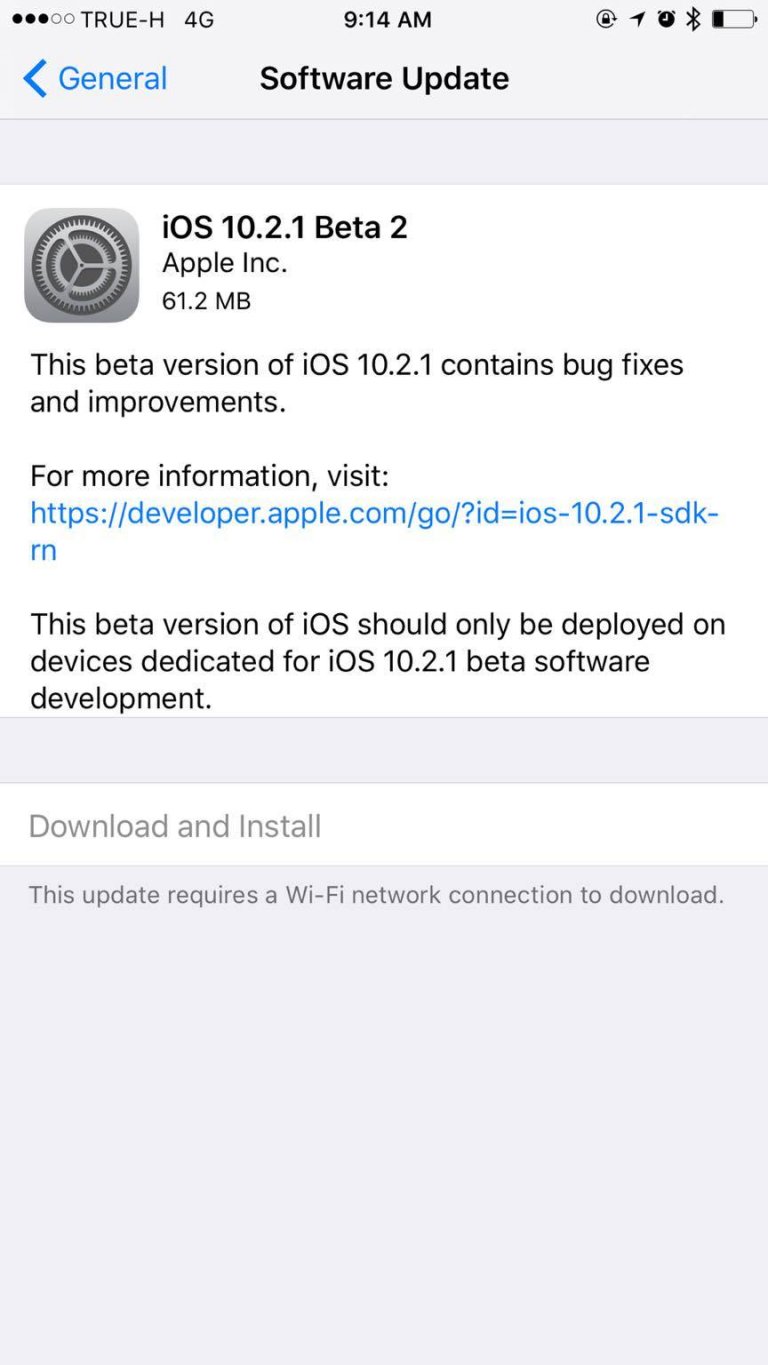 Apple ปล่อย iOS 10.2.1 Developer Beta 2 ให้นักพัฒนาได้อัปเดต