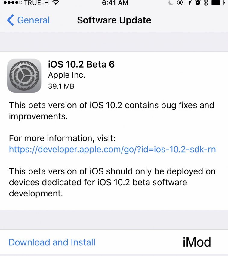 Apple ปล่อย iOS 10.2 Developer Beta 6 ให้นักพัฒนาได้ทดสอบแล้ว