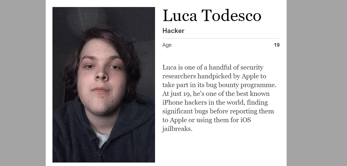 Luca Todesco Hacker ชื่อดังสายเจลเบรค เข้าร่วม Apple Bug Bounty Program