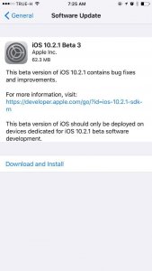 Apple ปล่อย iOS 10.2.1 Developer Beta 3 ให้นักพัฒนาได้อัปเดต
