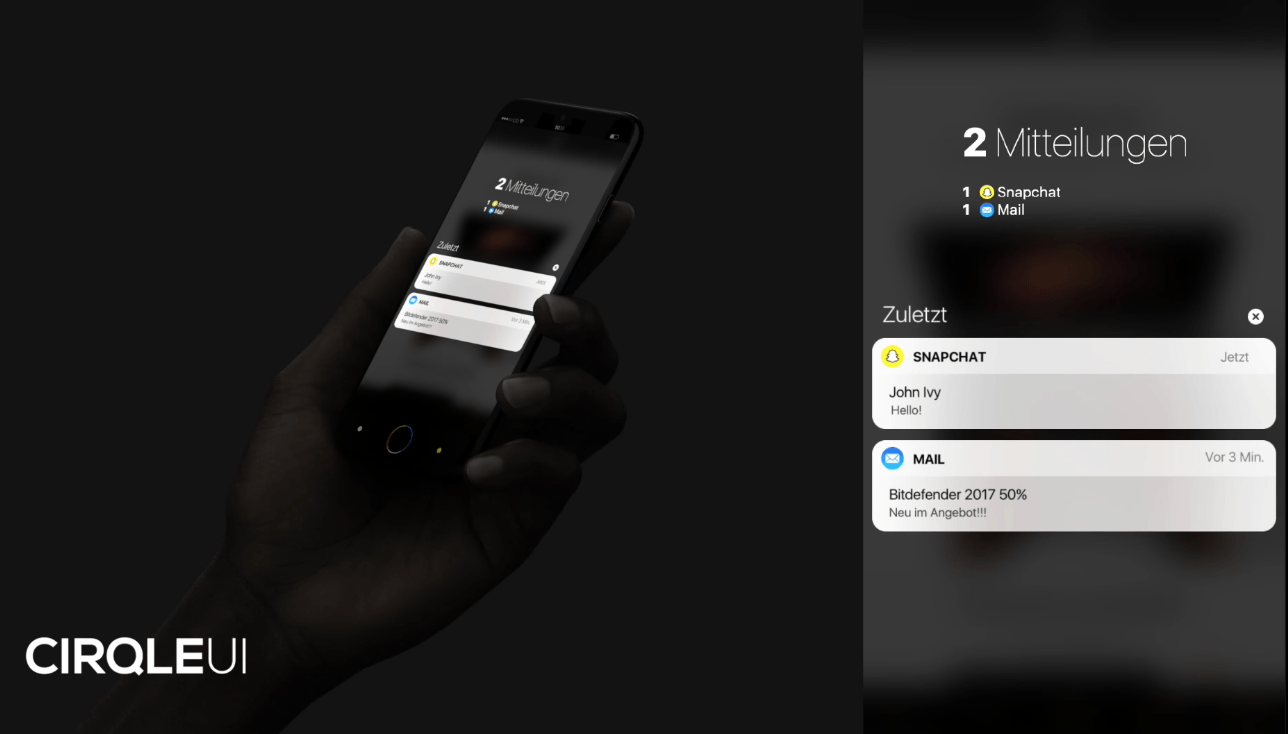 ชมวิดีโอแนวคิด iOS 11 Circular UI - iPhoneMod