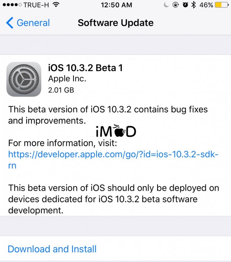Apple ปล่อย iOS 10.3.2 Beta 1 ให้นักพัฒนาได้ทดสอบ Apple ปล่อย iOS 10.3.2 Beta 1 ให้นักพัฒนาได้ทดสอบ