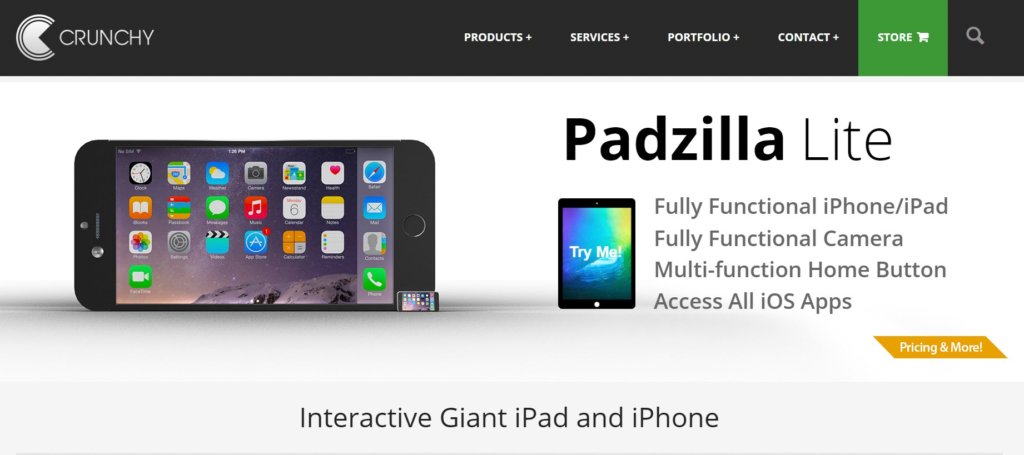 ชม PadZilla จอ iPhone, iPad ขนาดใหญ่ Touch Screen เล่นเกมได้