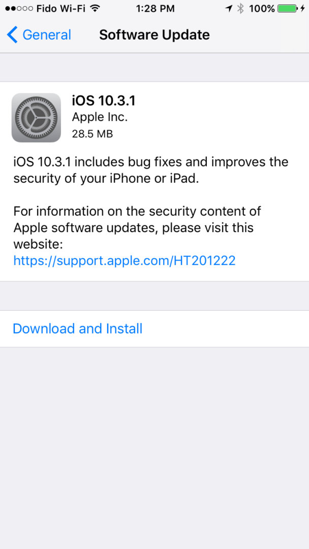 Apple ปล่อย iOS 10.3.1 ให้อัปเดตแล้ววันนี้ ชมวิธีการได้ที่นี่