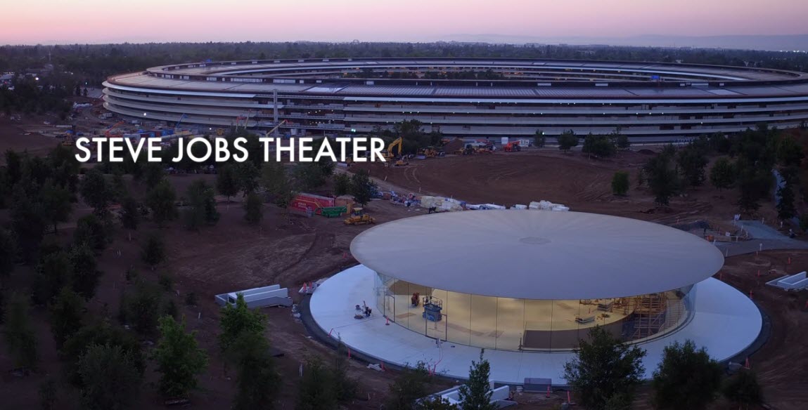 ชมภาพ Steve Jobs Theater ที่ Apple Park ล่าสุด มิ.ย. 2017