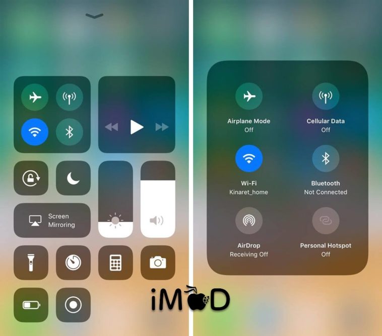 พรีวิว Control Center สำหรับ iPhone โฉมใหม่ใน iOS 11 Beta 1