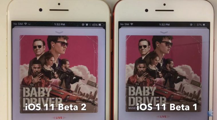 เปรียบเทียบประสิทธิภาพแบตเตอรี่ iOS 11 Beta 2 กับ iOS 11 Beta 1 (ไอโอเอส 11)
