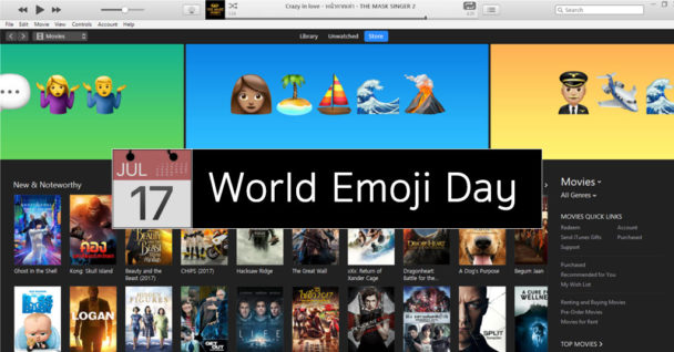 Apple เพิ่ม Banner แสดง Emoji ใหม่ใน iTunes Movies ฉลองวัน World Emoji ...