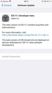 Apple ปล่อย iOS 11.1 Developer Beta 1 ให้เหล่านักพัฒนาได้อัปเดตแล้ว