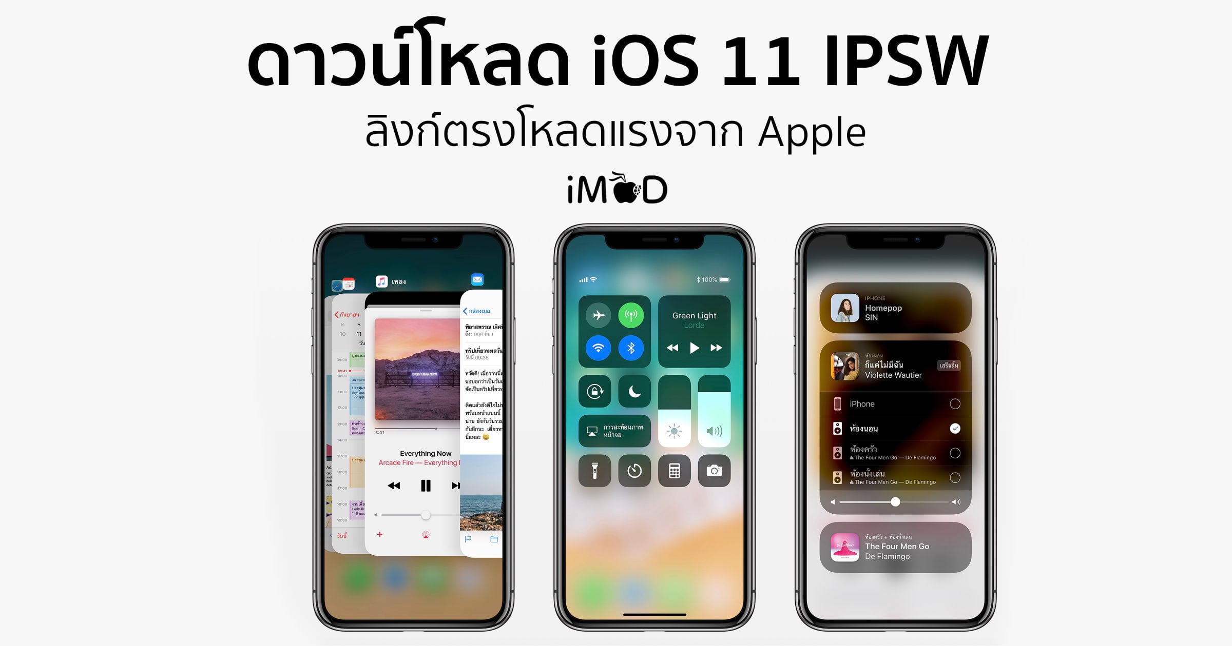 ดาวน์โหลด iOS 11 IPSW เวอร์ชันสมบูรณ์ ลิงก์ตรงโหลดแรงจาก Apple