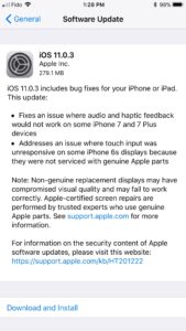 Apple ปล่อย iOS 11.0.3 ให้อัปเดต เน้นแก้ปัญหาใน iPhone 6s, 7 และ 7 Plus