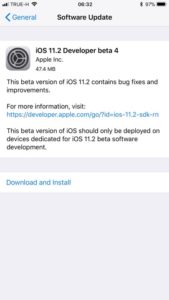 Apple ปล่อย iOS 11.2 Developer Beta 4 ให้เหล่านักพัฒนาได้อัปเดตแล้ว