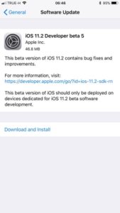 Apple ปล่อย iOS 11.2 Developer Beta 5 ให้เหล่านักพัฒนาได้อัปเดตแล้ว