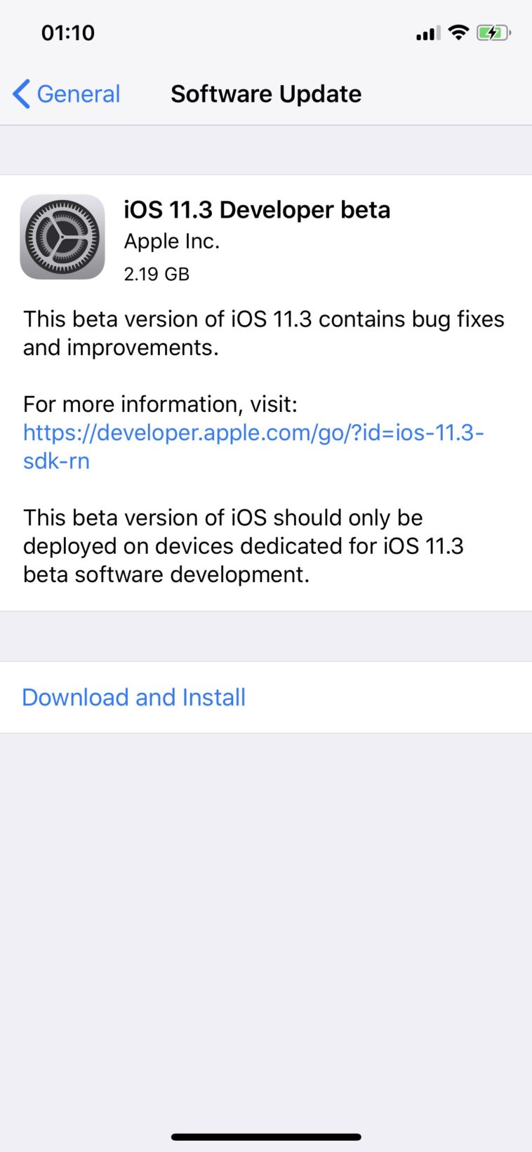 Apple ปล่อย iOS 11.3 Developer Beta 1 ให้นักพัฒนาได้อัปเดตแล้ว (ฟีเจอร์เช็คแบตฯ ยังไม่มา)