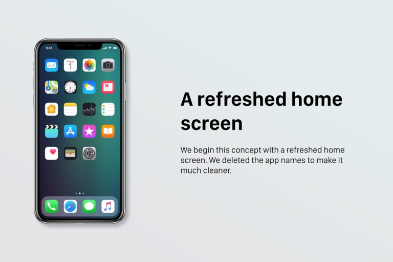 แนวคิด iOS 12 Sound Bar, App Bar, แบ่งหน้าจอ และอื่นๆ
