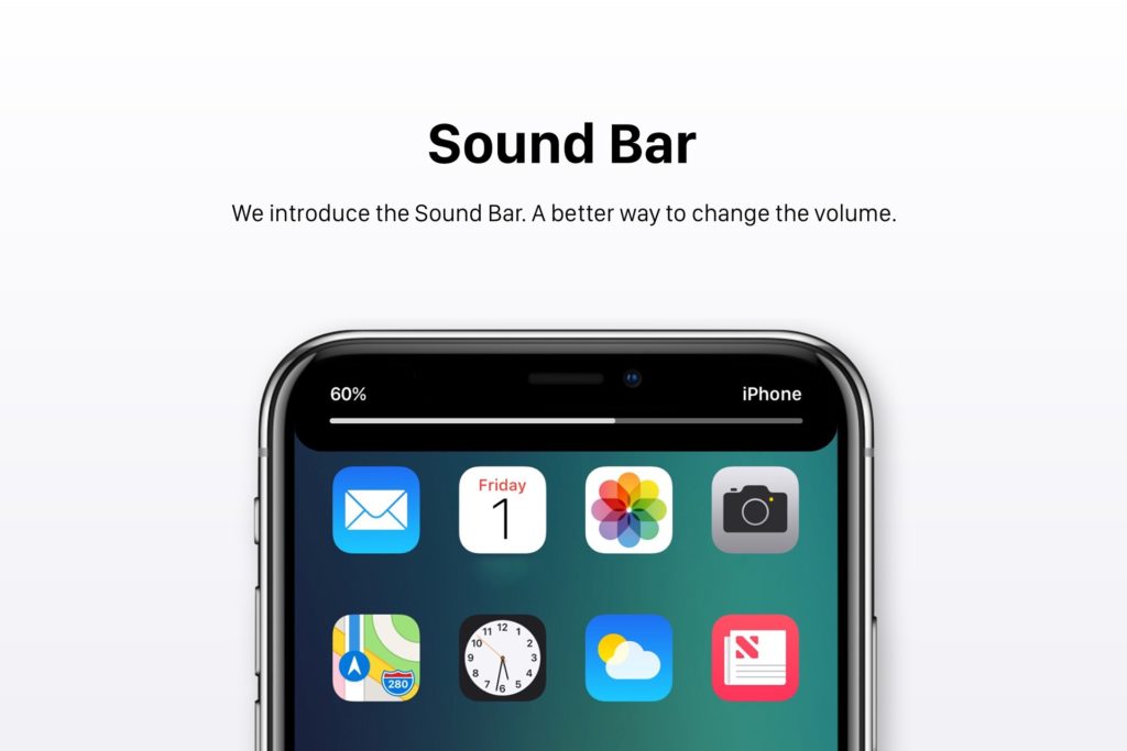 แนวคิด iOS 12 Sound Bar, App Bar, แบ่งหน้าจอ และอื่นๆ