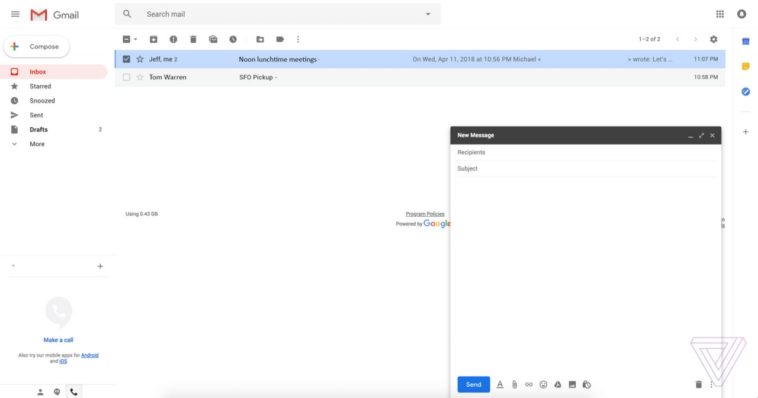 (หลุด) ภาพ Screenshot ของ Gmail เตรียมปรับ Design ใหม่ทั้งหมด