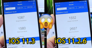 เปรียบเทียบคะแนนประสิทธิภาพและแบตฯ ของ iOS 11.3 กับ iOS 11.2.6