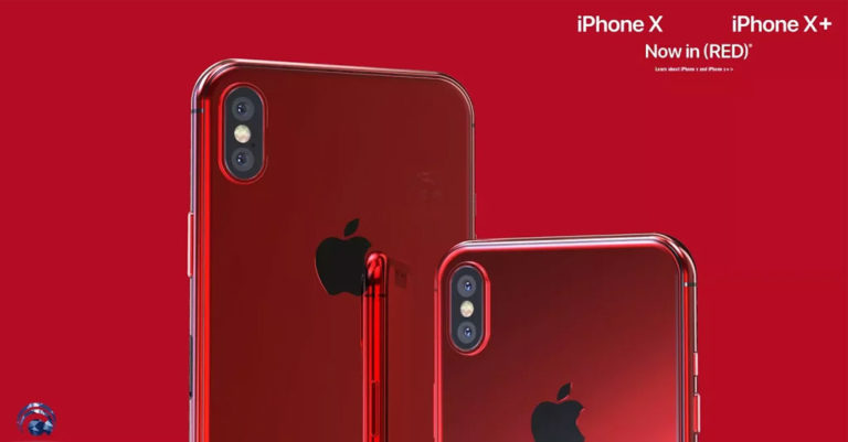 แนวคิด iPhone X สีแดง (PRODUCT) RED ออกแบบโดย Martin Hajek