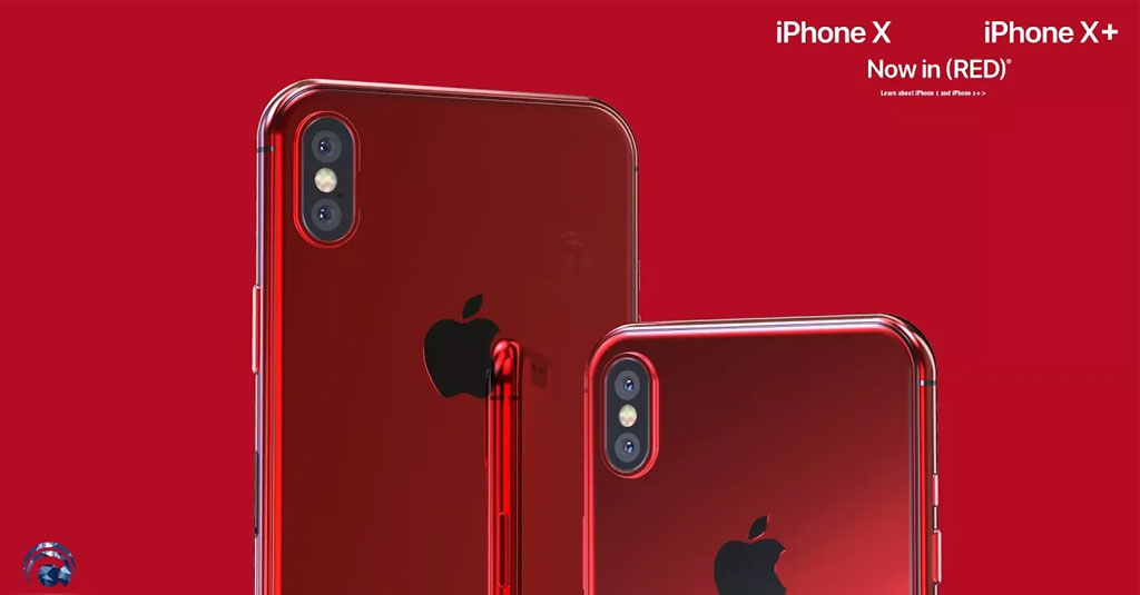 แนวคิด iPhone X / X+ สีแดง (PRODUCT) RED