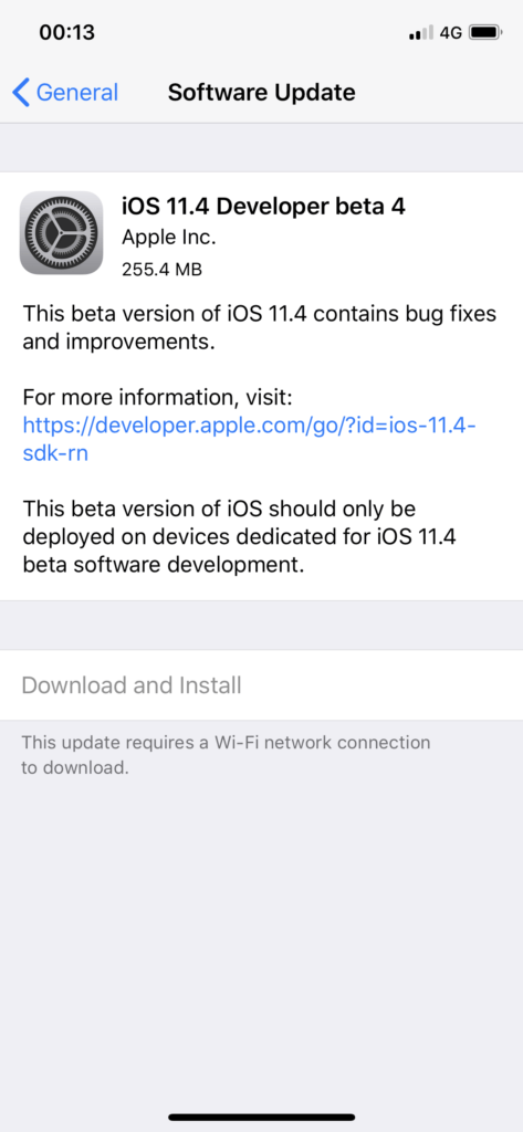 Apple ปล่อยอัปเดต iOS 11.4 Beta 4 ให้นักพัฒนาได้อัปเดตแล้ว
