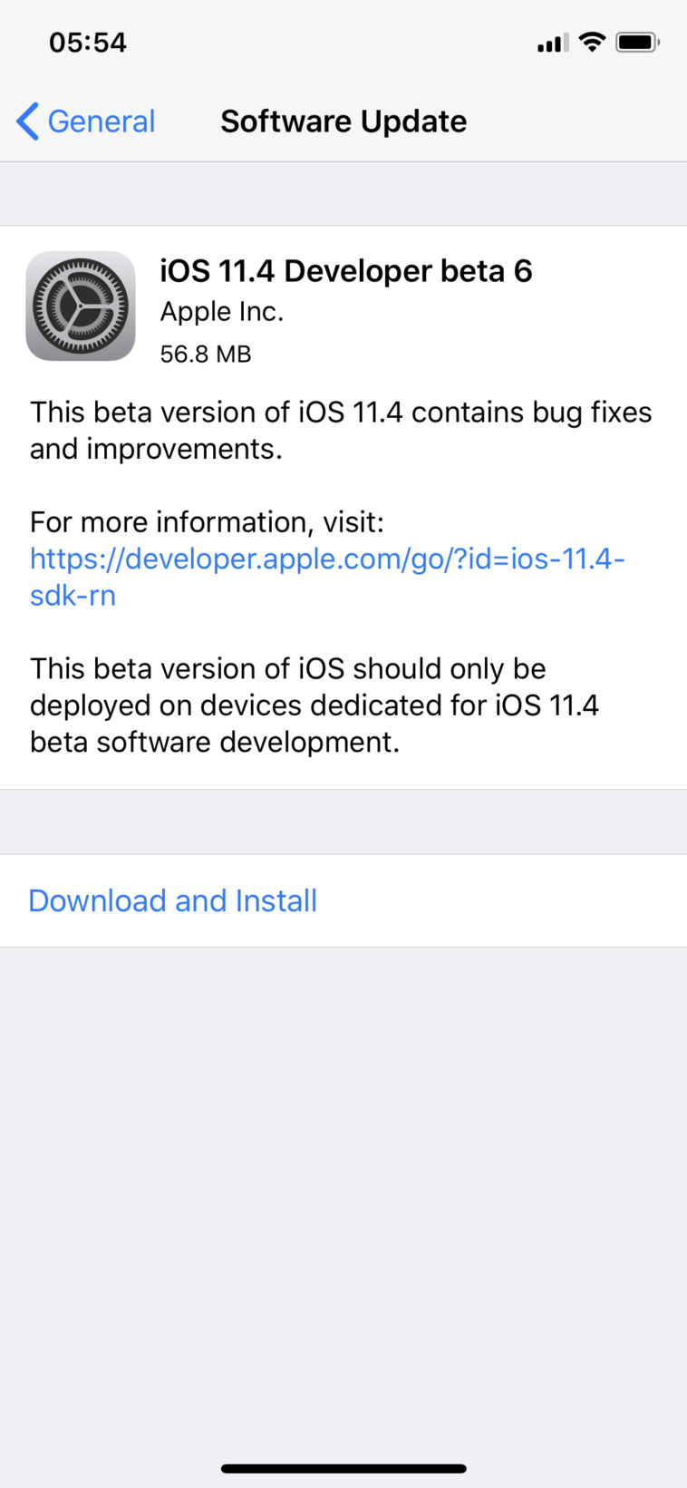 Apple ปล่อยอัปเดต iOS 11.4 Beta 6 ให้นักพัฒนาได้อัปเดตแล้ว