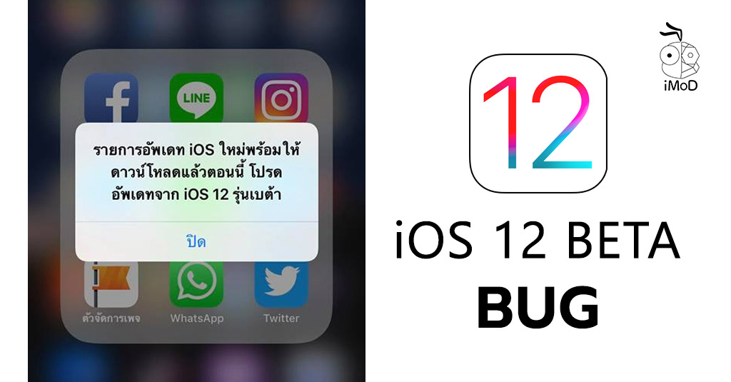 iOS 12 beta มีปัญหาขึ้นแจ้งเตือนให้อัปเดตใหม่โดยไม่ทราบสาเหตุ (ไม่มีวิธีแก้)