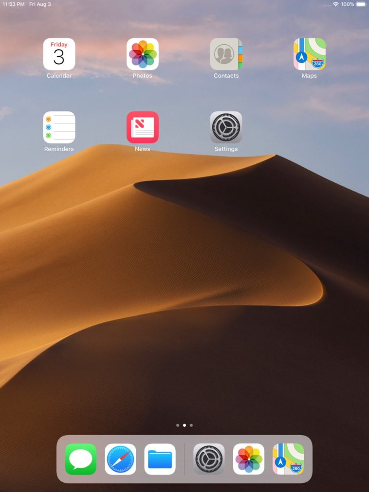 ตัวอย่างภาพหน้าจอ iPad Pro จอ 11" ใหม่ มี Home Indicator เหมือน iPhone ...