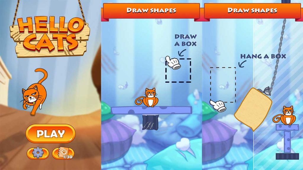 Hello Cats! เกมกวนแมว วาดสิ่งของแกล้งแมวตามกฎฟิสิกส์